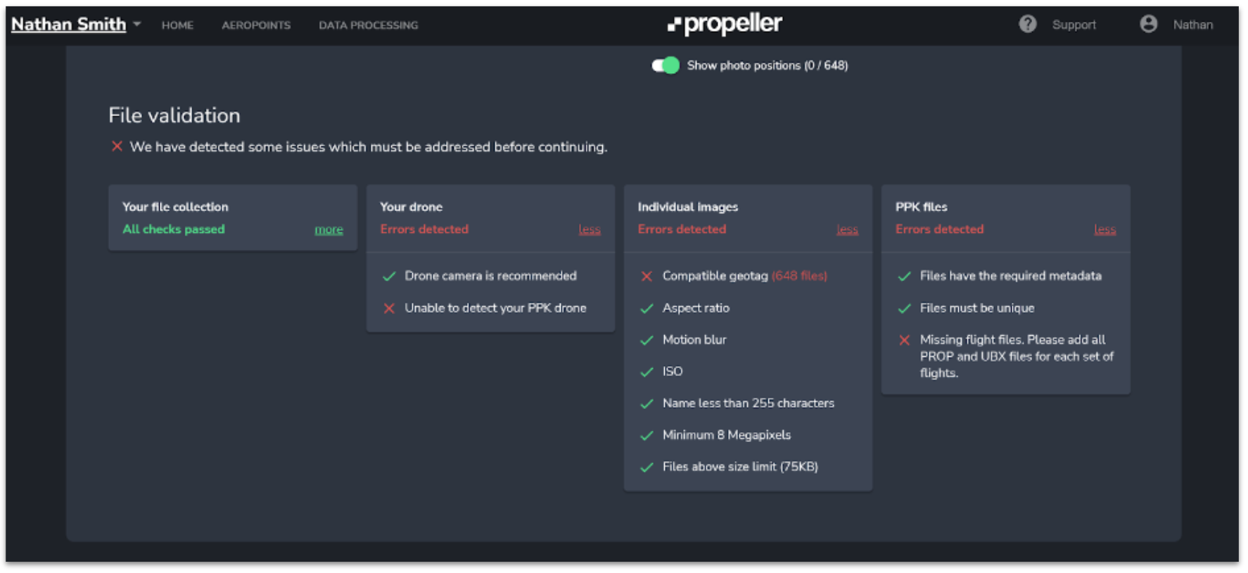 Uploading a PPK Survey with Quantum Trinity F90+ Drone – Propeller Aero